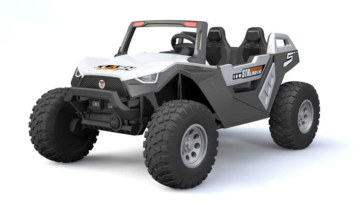 24v x 14 Ah Sahara 2024 model Kids Ride on Car, UTV 2-Seater – White ...
